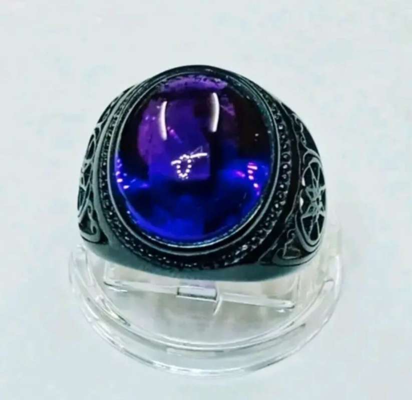 Promo Batu permata kecubung bungur Ring hitam beserta memo - 12 Diskon ...