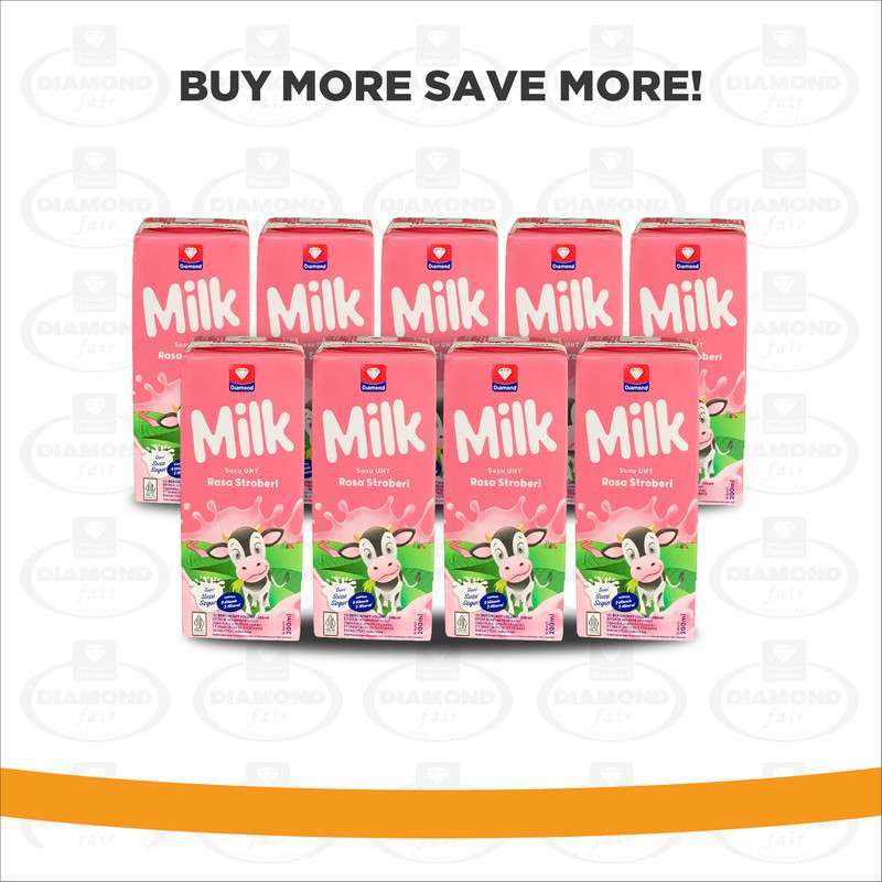 Jual Diamond Milk Uht Strawberry 200 Ml - Paket 9 Pcs Di Seller ...