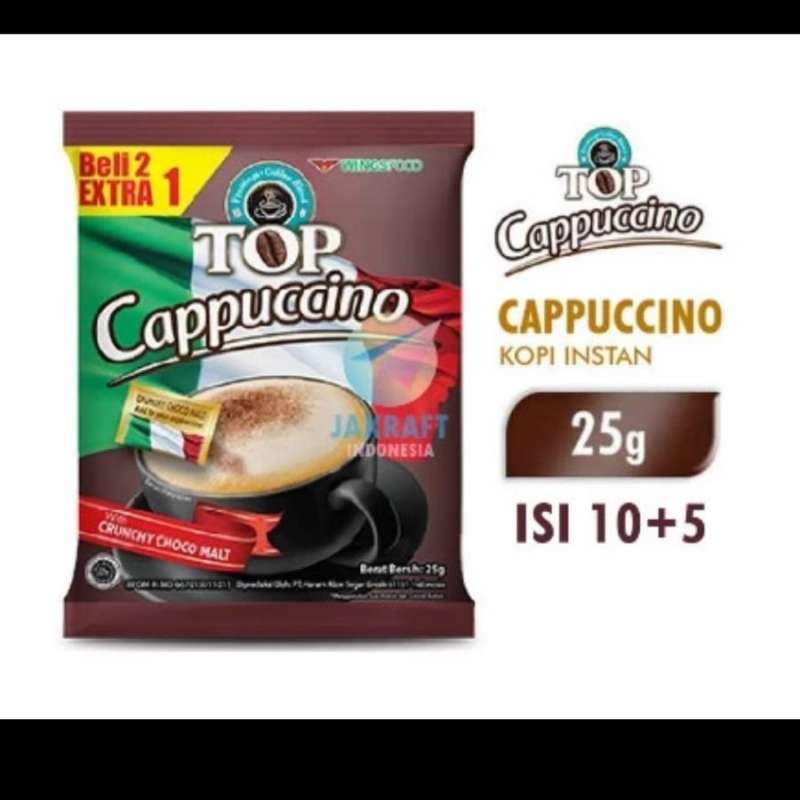 Jual [15 Bungkus] Top Coffee Cappuccino Kopi Bubuk Instan Renteng ...