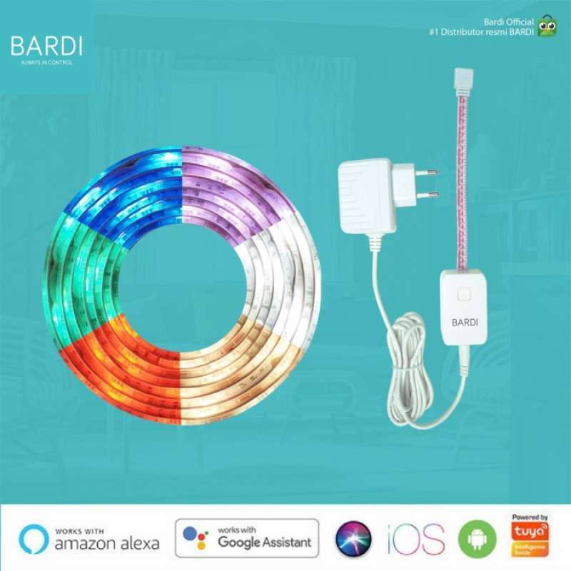 Promo Bardi Led Strip Rgbww 2M + Adaptor 4M Wifi - Control By App ...