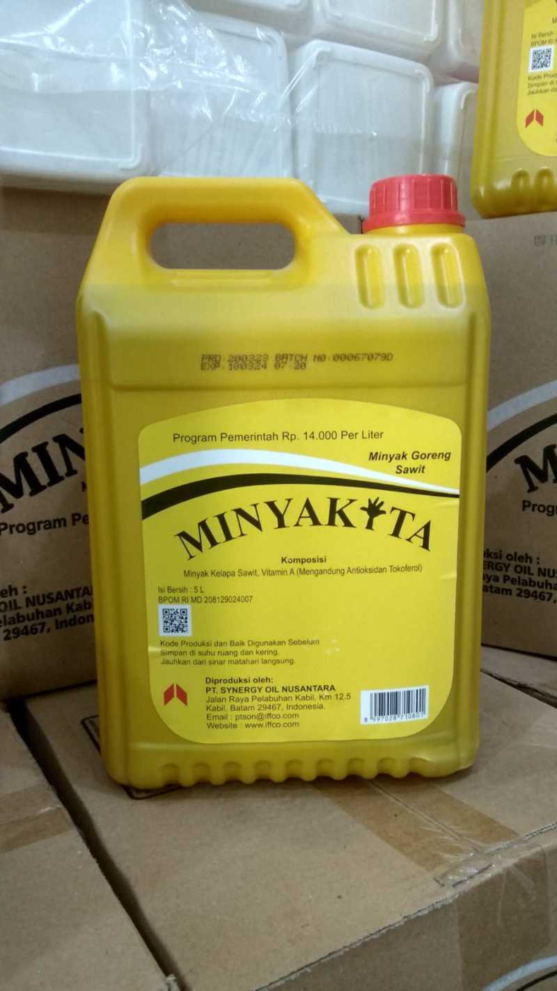 Jual minyak goreng 5 L / 1 dus isi 4 Dirigen (Kemasan 5 Liter Jerigen ...