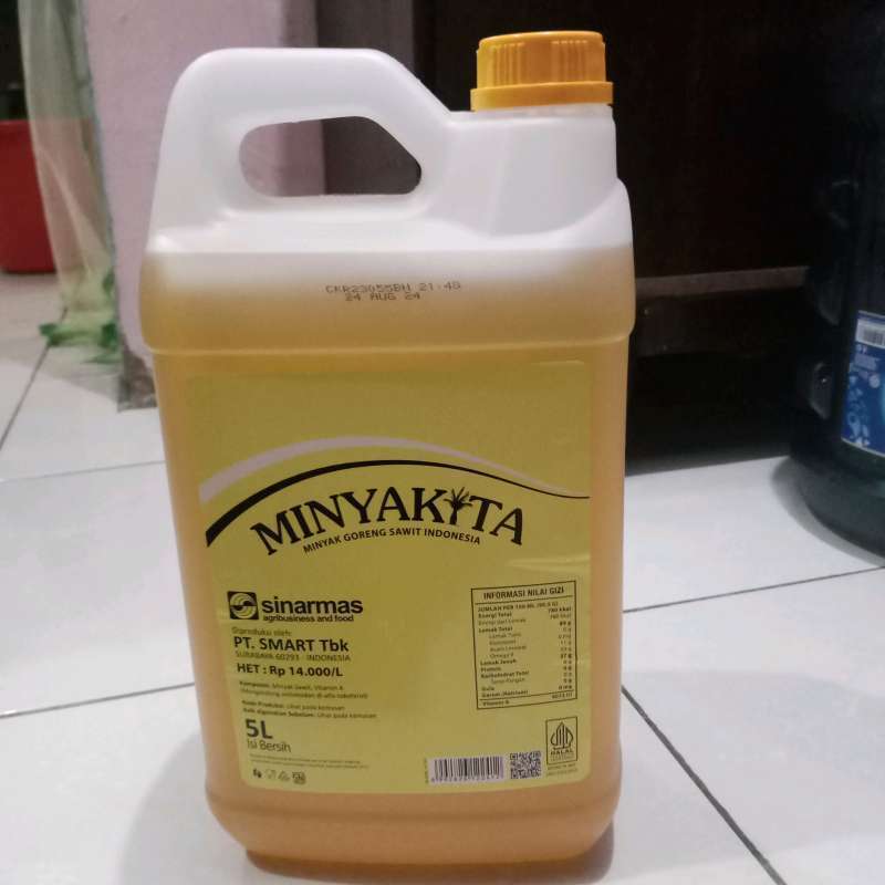 Jual minyak goreng 5 L / 1 dus isi 4 Dirigen (Kemasan 5 Liter Jerigen ...