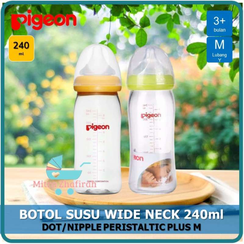 Jual mz Botol Susu Pigeon Wide Neck 160ml - Botol Susu Pigeon Wide Neck 240ml - Botol Wide Neck ...