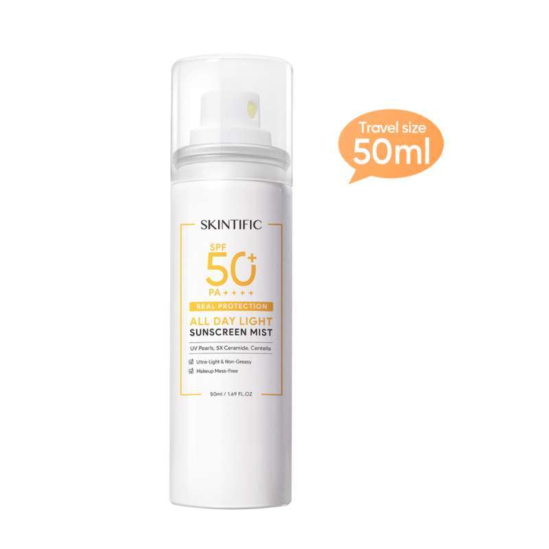 Jual Skintific All Day Light Sunscreen Spray Spf50 Pa++++ Sunscreen Mist Anti Uv Uva Uvb 50ml Di ...