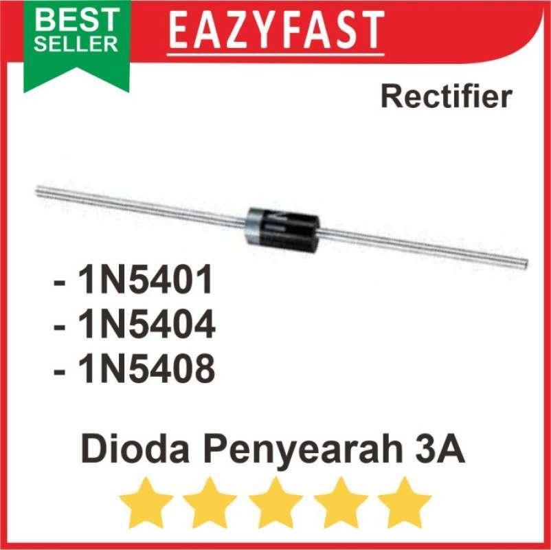 Jual Dioda 3A 1N5401 1N5404 1N5408 3 A Ampere Diode Rectifier Penyearah ...