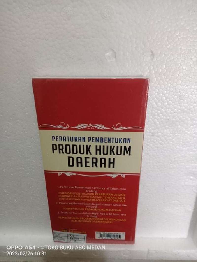 Jual Buku Peraturan Pembentukan Produk Hukum Daerah Di Seller Toko Buku Abc Medan - Bantan, Kota ...