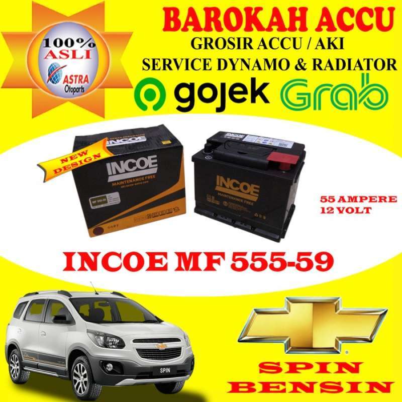 Promo AKI MOBIL CHEVROLET SPIN INCOE MF 555-59 , 55 AH ASTRA OTOPARTS ...
