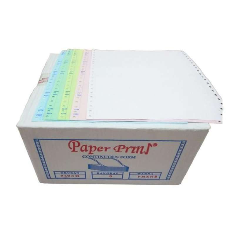 Jual kertas komputer continuous form 5ply full atau bagi 2 paper prins ...