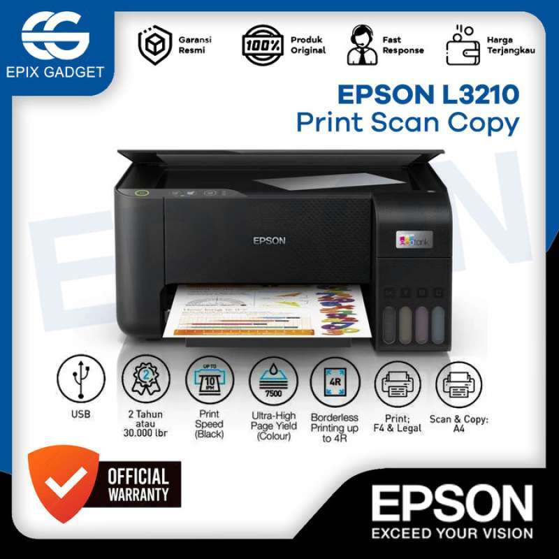 Promo PRINTER EPSON L3210 EcoTank A4 - PRINTER ALL IN ONE ECOTANK EPSON ...