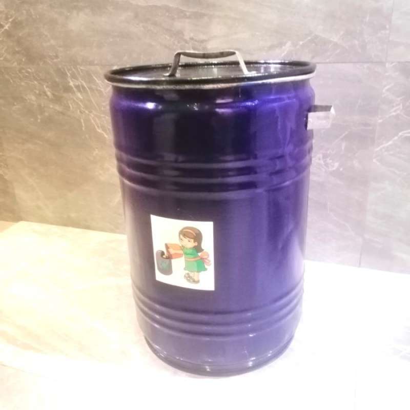 Promo tong sampah besi tempat bakar sampah dimensi 38x58cm vol.50L ...
