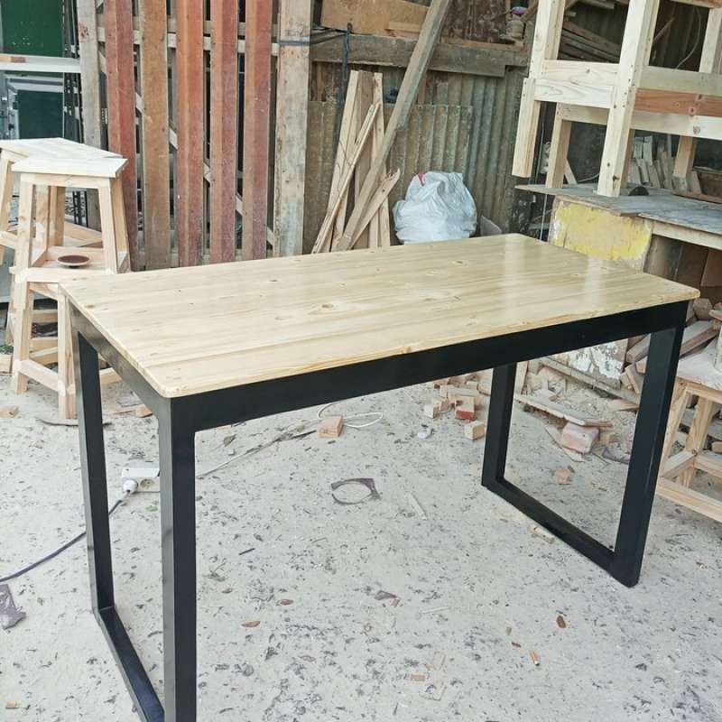 Promo Meja Ukuran 100X55X75 Cm Combinasi Cat Hitam Diskon 23% di Seller ...