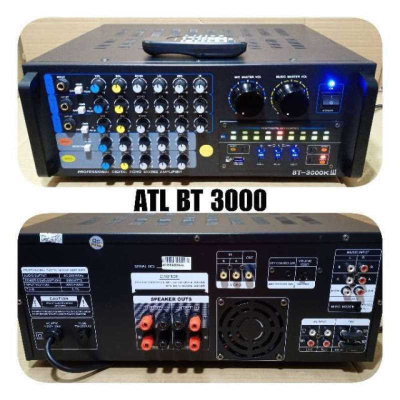 Promo ampli atl bt 3000k iii profesional digital echo mixing amplifier ...