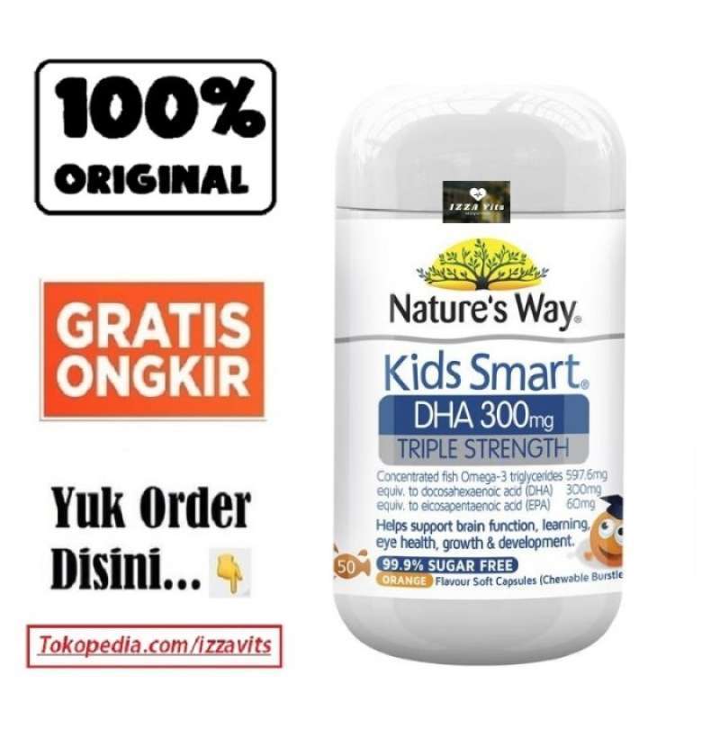 Promo Nature's Way Kids Smart DHA 300mg Vitamin Pertumbuhan Otak, Mata ...