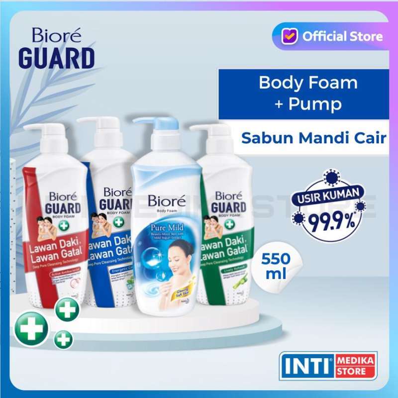 Promo Biore - Body Foam + Pump 550 Ml | Body Wash Biore | Sabun Mandi ...