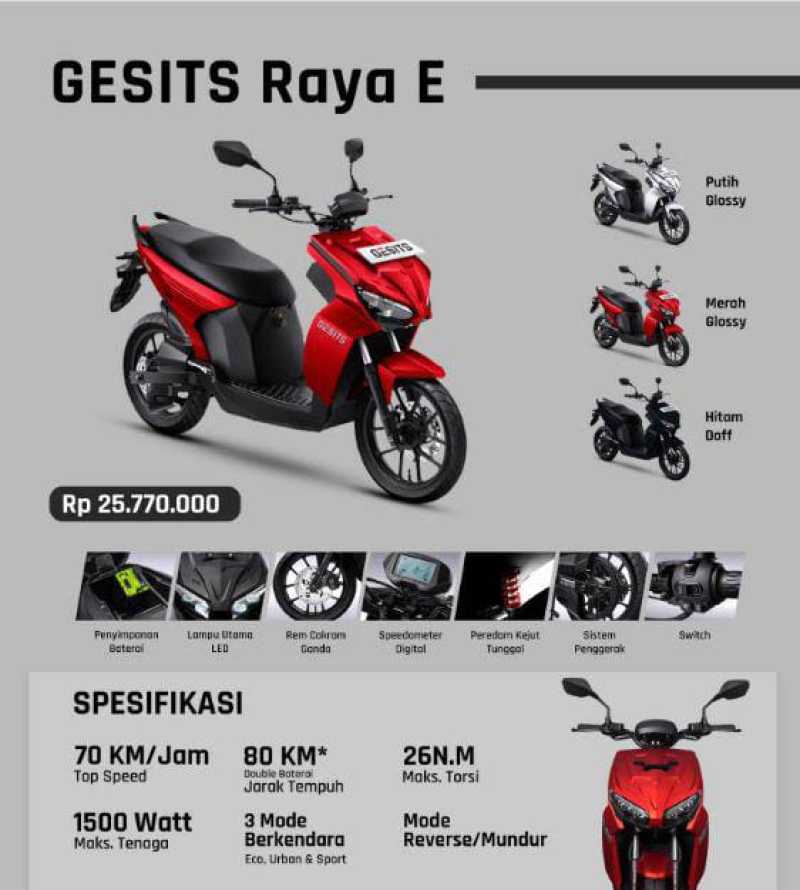 Jual Gesits Raya E Di Seller Selectride Store Official Store - Ciateul ...