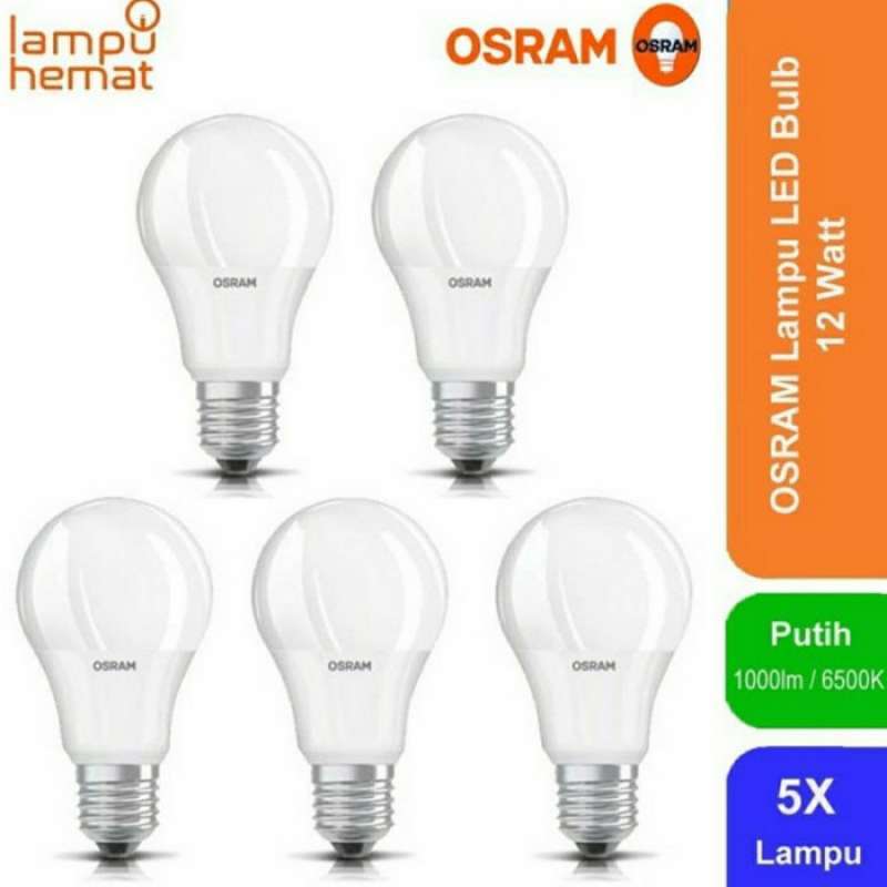 Promo BOHLAM LAMPU LED 12 WATT OSRAM PUTIH SET 5PCS Diskon 23% di ...
