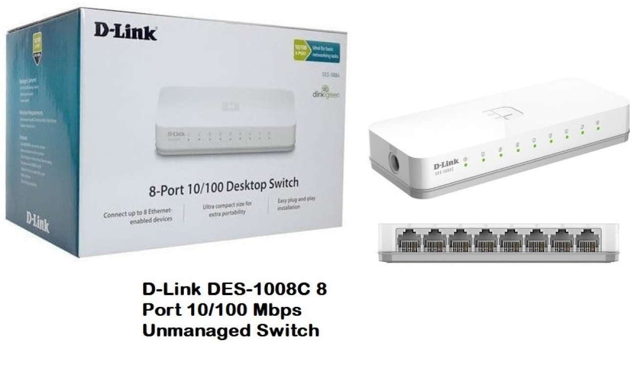 Jual Dlink Des-1008c 8 Port 10/100 Mbps Unmanaged Switch Des 1008c Di ...