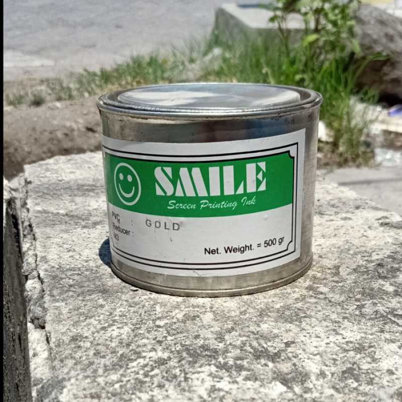 Promo [Gold] Tinta Cat Sablon Kertas Pvc Smile 500 G Diskon 23% di ...
