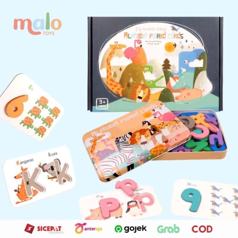 Promo Matching Alphabet Number Card Pairing Pair Paired Cards Puzzle ...