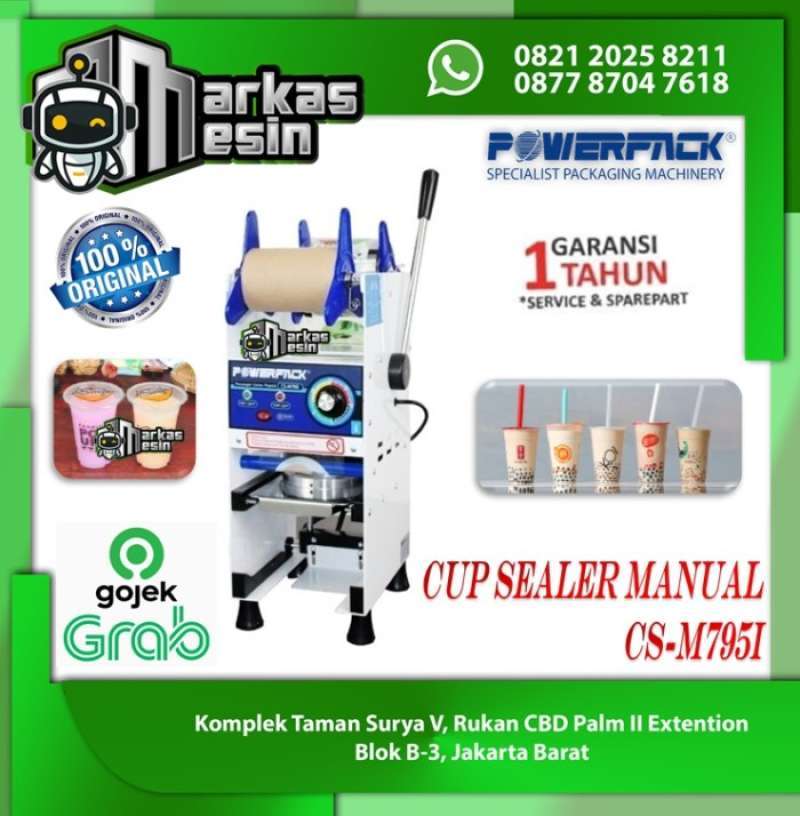Promo Mesin Segel Gelas Plastik Powerpack Cs-M795I Cup Sealer Ukuran ...