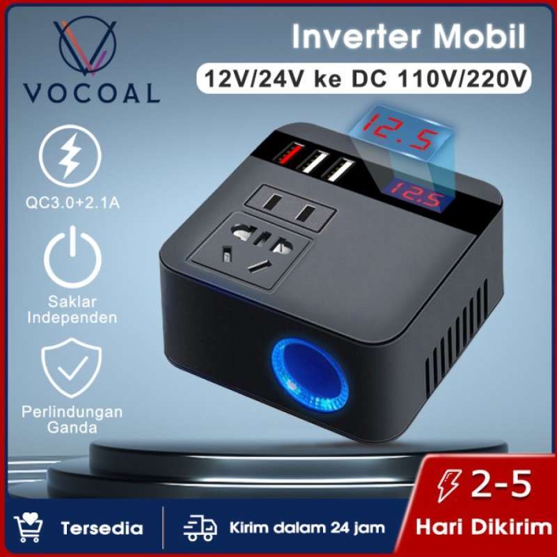 Promo Vocoal Inverter Mobil Tampilan Pengisi Daya Mobil AC Power ...