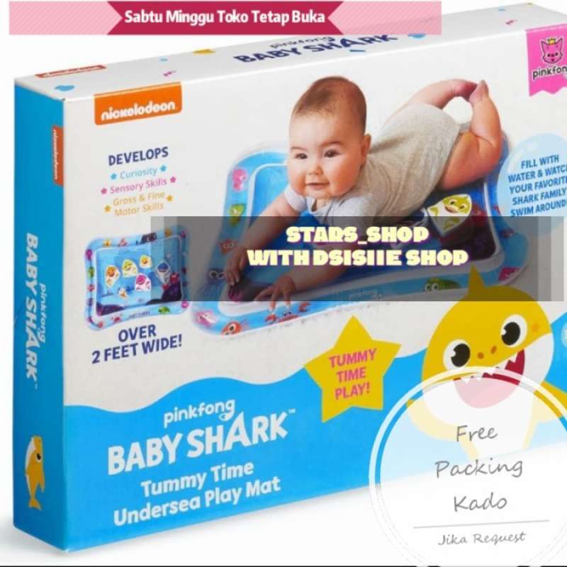 Promo Pinkfong Baby Shark Tummy Time Undersea Play Mat Original ...
