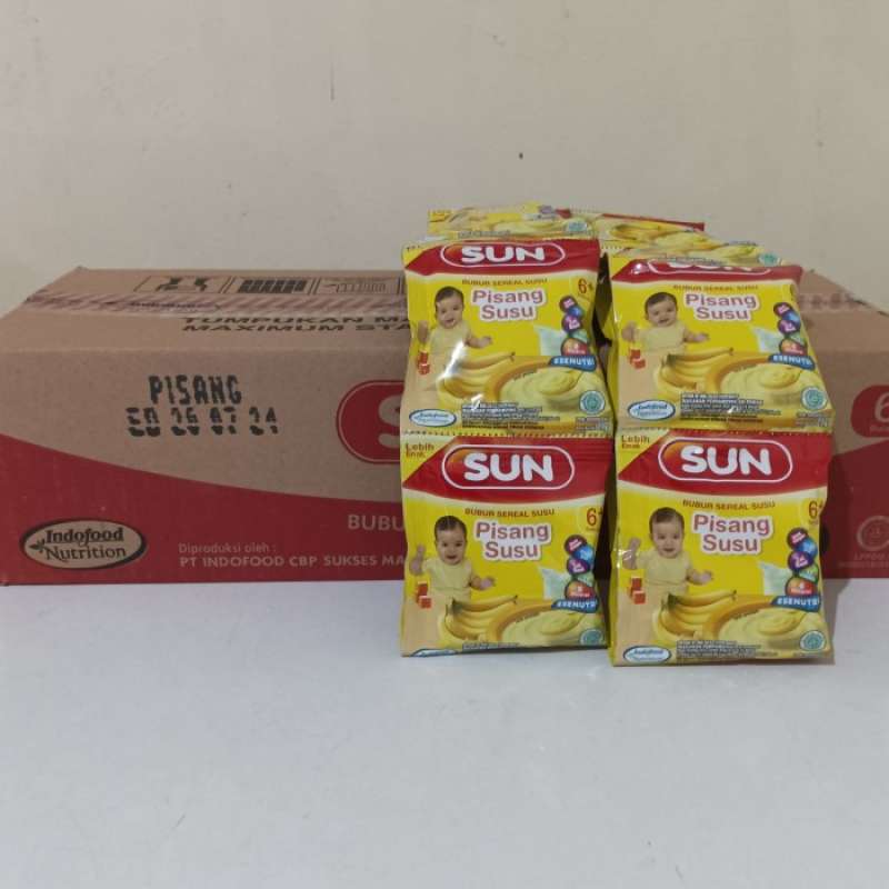 Promo Bubur Sun Pisang Kemasan 20 Gr / 1 Dus / 80 Sachet /80 Pcs Diskon ...