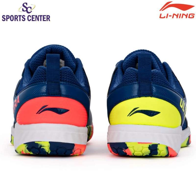 Jual New Sepatu Badminton Lining Ultra Speed AYTT043 Navy / Orange ...