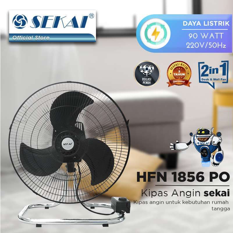 Promo Sekai Kipas Angin Meja & Dinding 2in1 18 Inch Hfn 1856 Po / Hfn1856po Desk Fan & Wall ...