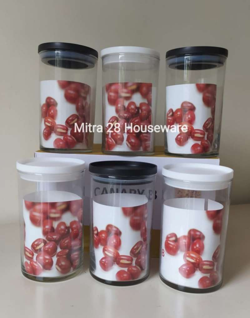 Promo Toples Kaca Canary B Ukuran 880Ml (Set 6 Pcs) Diskon 23% di Seller Jaya Raharja - Petojo ...