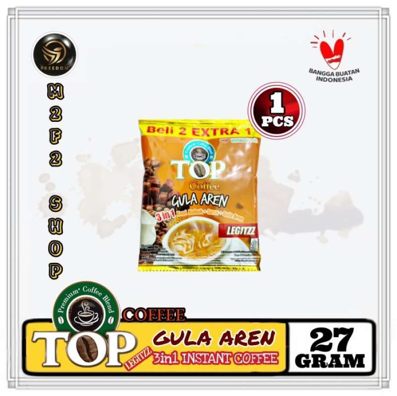 Jual Kopi TOP Gula Aren Legitzz 3in1 Kopi Instan Sachet - 27 gr ...