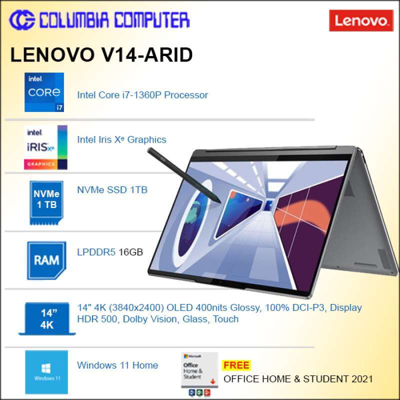 Jual Lenovo Yoga 9 14irp8-2id I7-1360p 16gb 1tb Uma 144k Win11+ohs ...