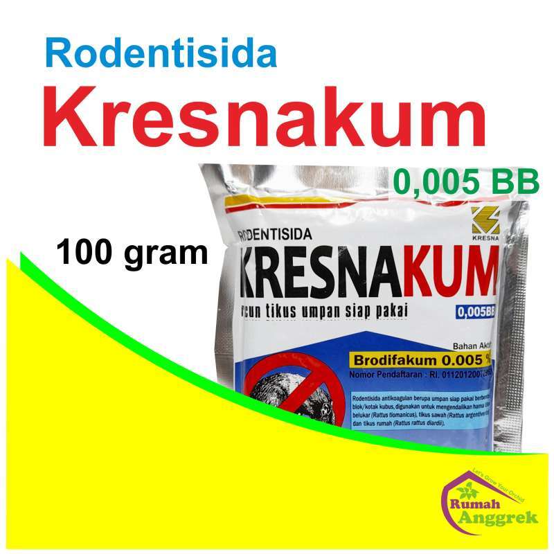 Jual Rodentisida Kresnakum 0,005 BB 100 gram Pestisida anggrek obat ...
