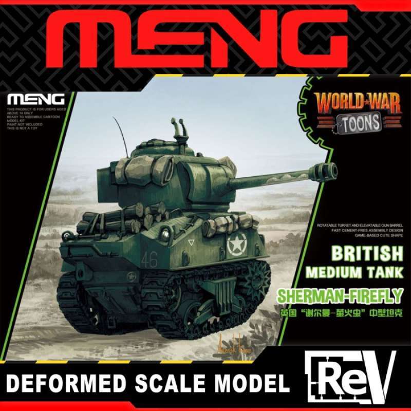 Promo Meng World War Toons British Medium Tank Sherman Firefly Diskon ...