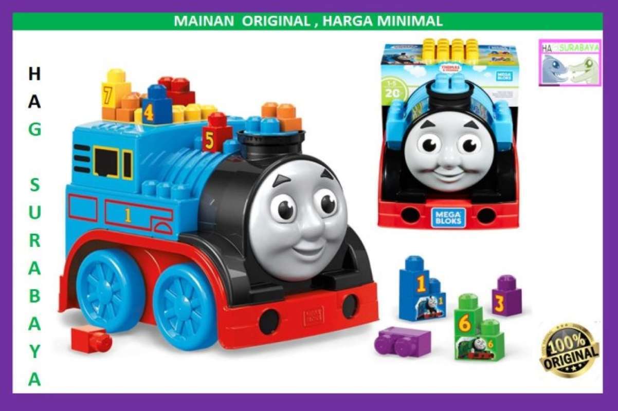 Promo Thomas and Friends LEGO MEGA BLOKS THOMAS - 20pcs - Build n Go ...