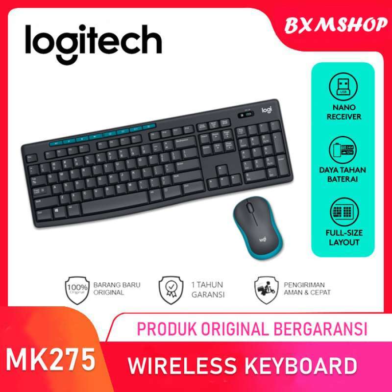 Jual Logitech Mk275 Wireless Keyboard Mouse Combo Multimedia Keys Di Seller Indah Komputer