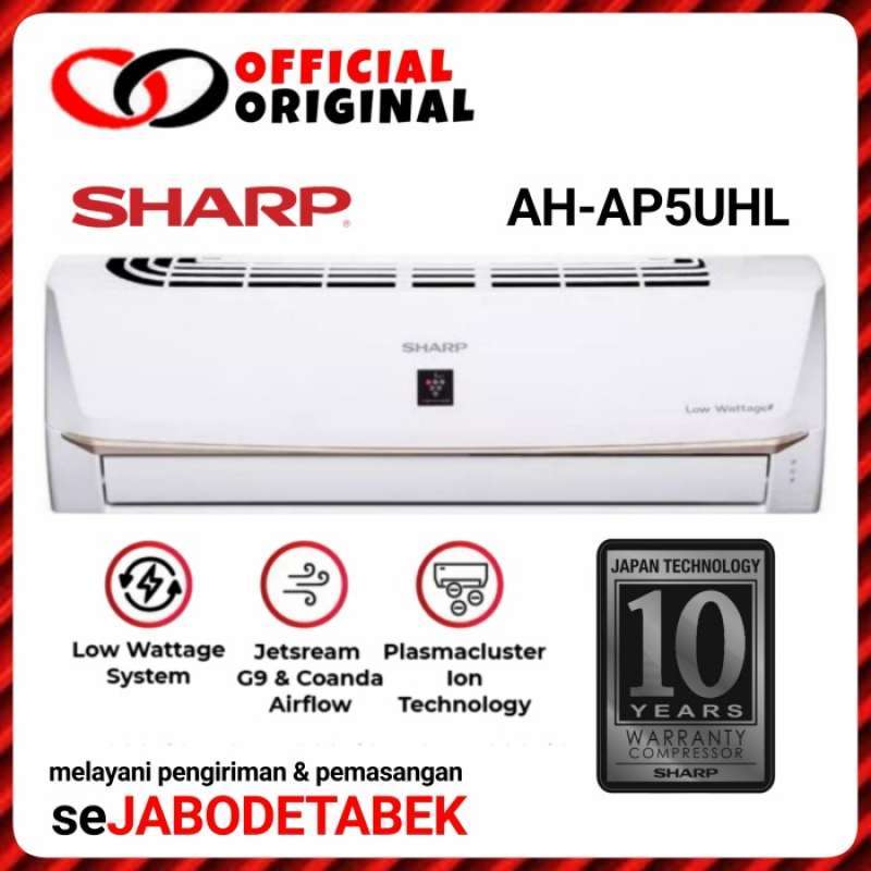 Promo AC SHARP AH-AP 5 UHL 1/2 PK PLASMA CLUSTER LOW WATT UNIT ONLY Diskon 33% di Seller Elekto ...