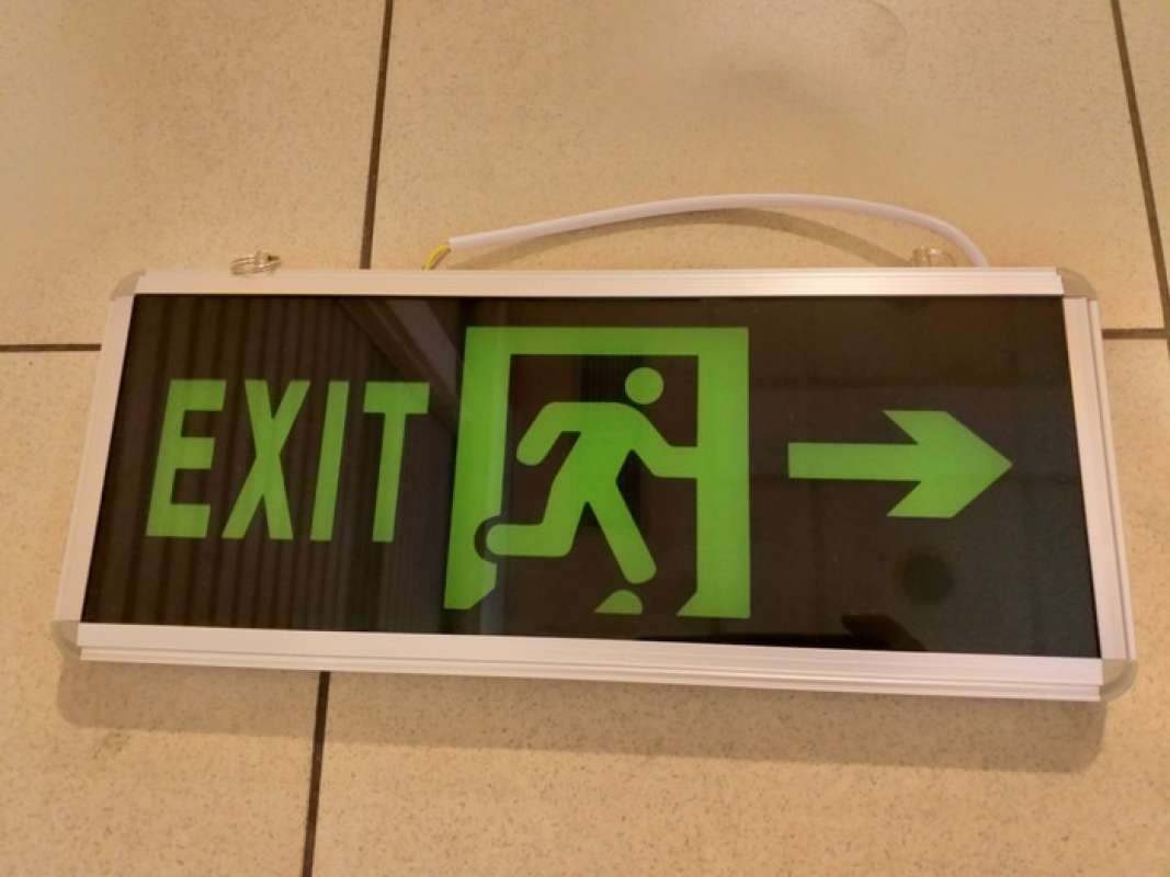 Jual Lampu Exit Led Kaca 2 Sisi / Exit Sign Led Mirror 2 Muka - M2 Di ...