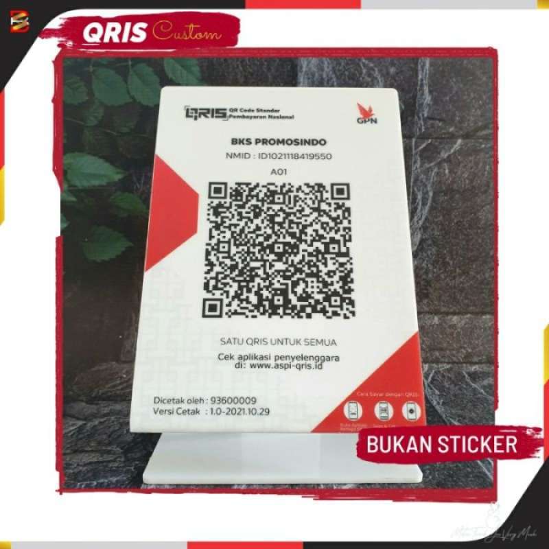 Promo Qris Qr Code Stand Desk Akrilik Custom Elegan Cetak Akrilik Bukan ...