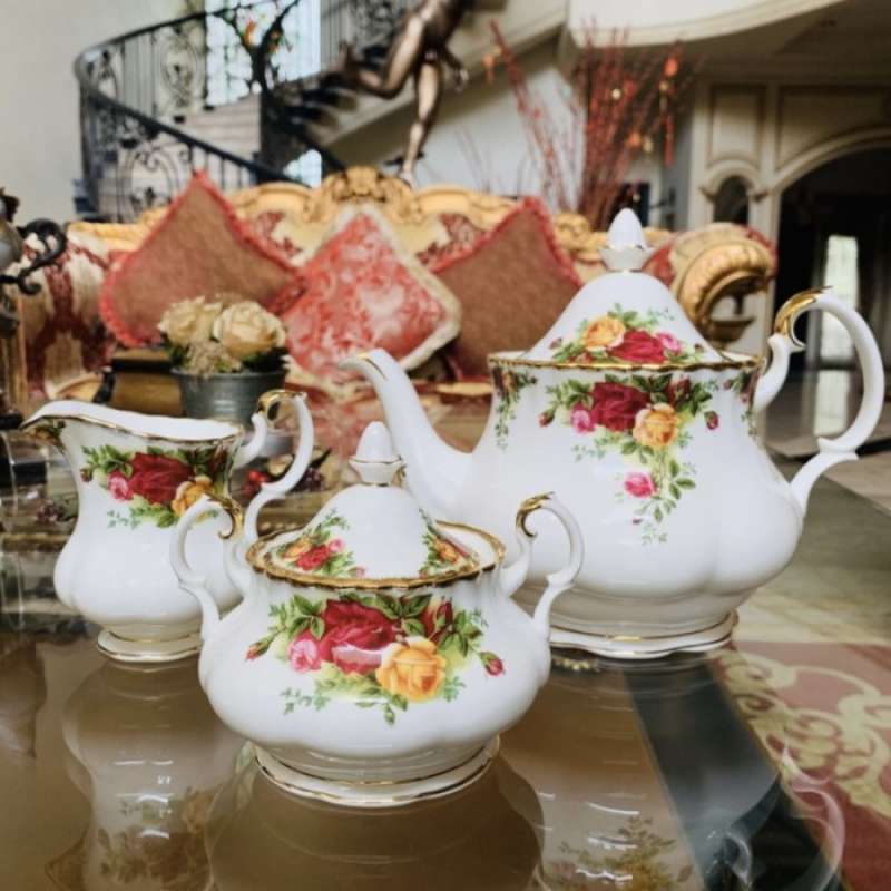 Promo Teko Set / Tempat Gula / Tempat Susu / Royal Albert Old Contry ...