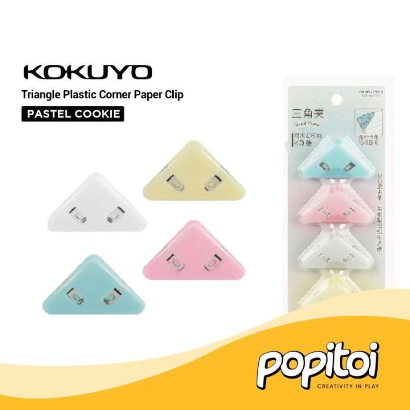 Jual Kokuyo Triangle Plastic Corner Paper Clip Klip Plastik Segitiga ...