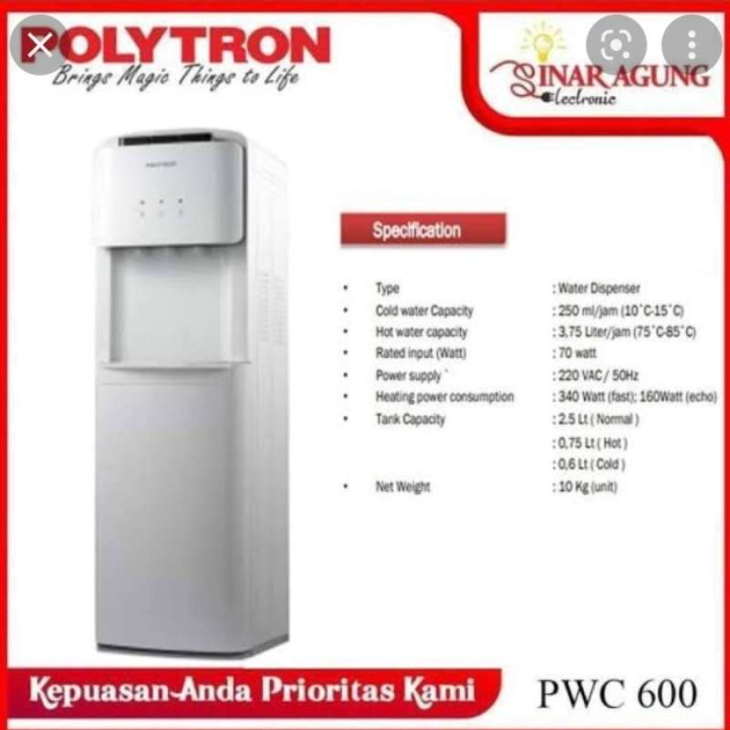 Jual Dispenser Polytron Pwc 600 Galon Bawah Di Seller Sejahtera Store ...