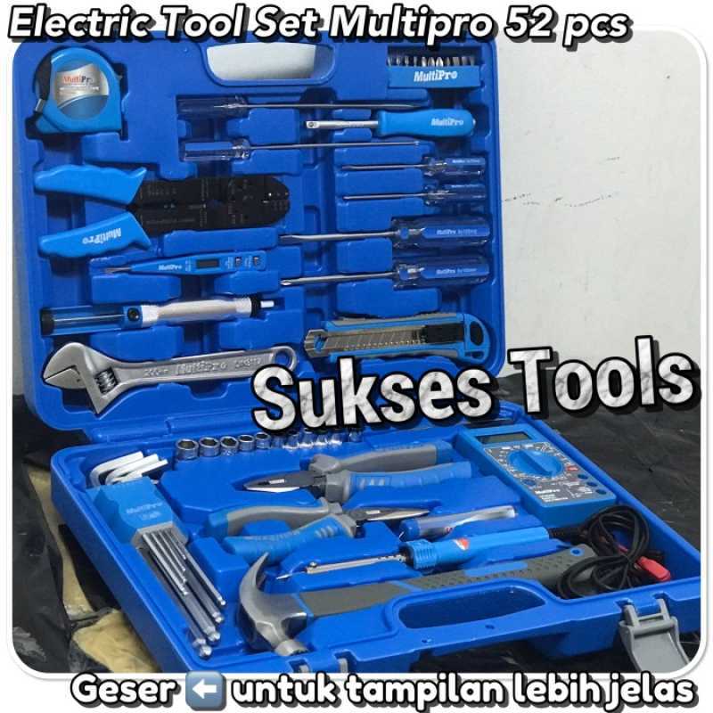Promo Multipro - Tool Kit Set 52 pcs Electric Tool Set (Taiwan) Diskon ...