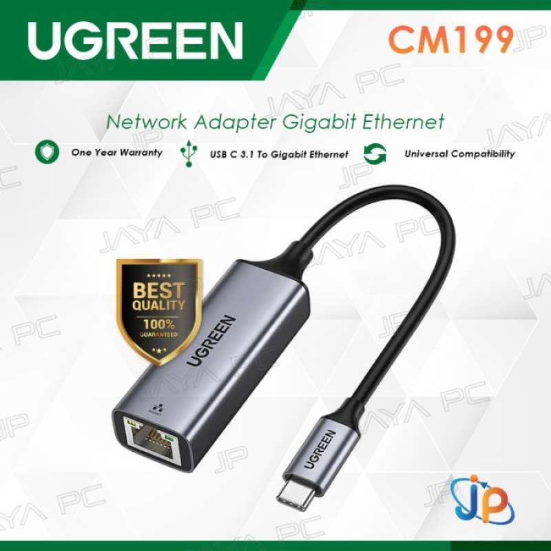 Promo UGreen CM199 Network Adapter USB C 3.1 To Gigabit Ethernet RJ45 ...