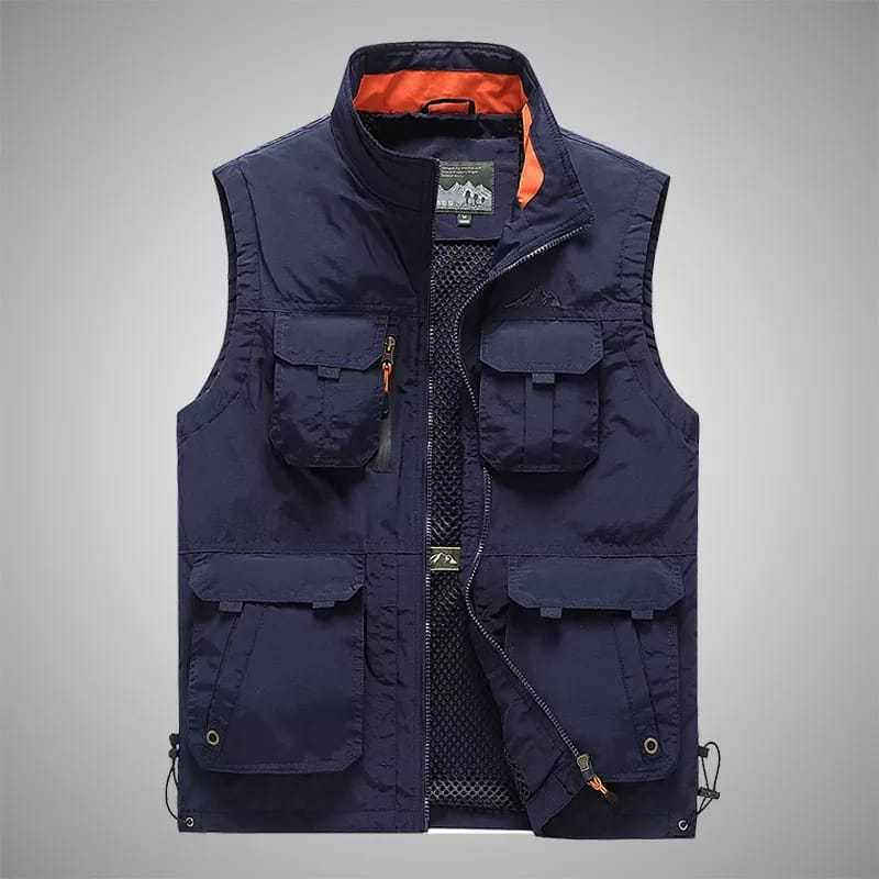 Promo Brand Fashion- Rompi Pria Proyek Kerja Vest Karyawan Saku Banyak ...
