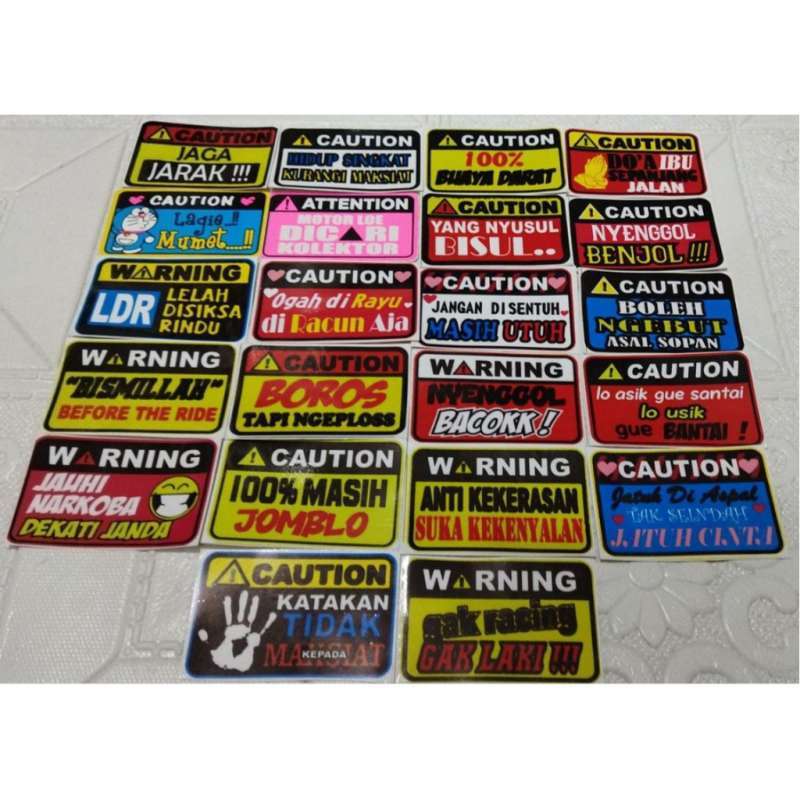 Jual Sticker Warning | Stiker Warning Mobil Motor | Stiker Drop Lis ...