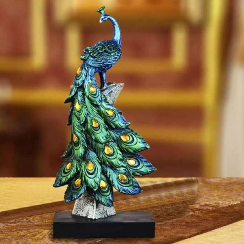 Promo New Patung Pajangan Pahatan Kreatif Pesona Burung Merak Dekoratif ...