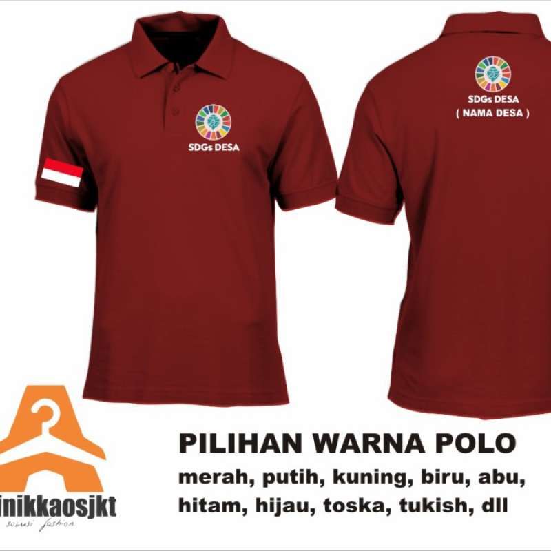 Promo Kaos - Baju Polo Logo Sdgs Desa + Nama Desa Full Sablon - Polo ... Promo Kaos - Baju Polo Logo Sdgs Desa + Nama Desa Full Sablon - Polo ...