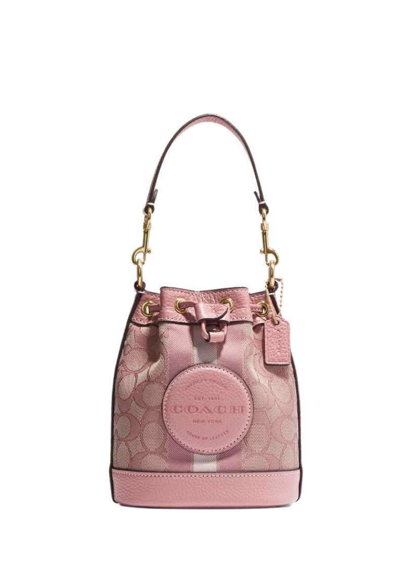 Jual COACH Mini Dempsey Bucket Bag In Signature Jacquard With Stripe ...