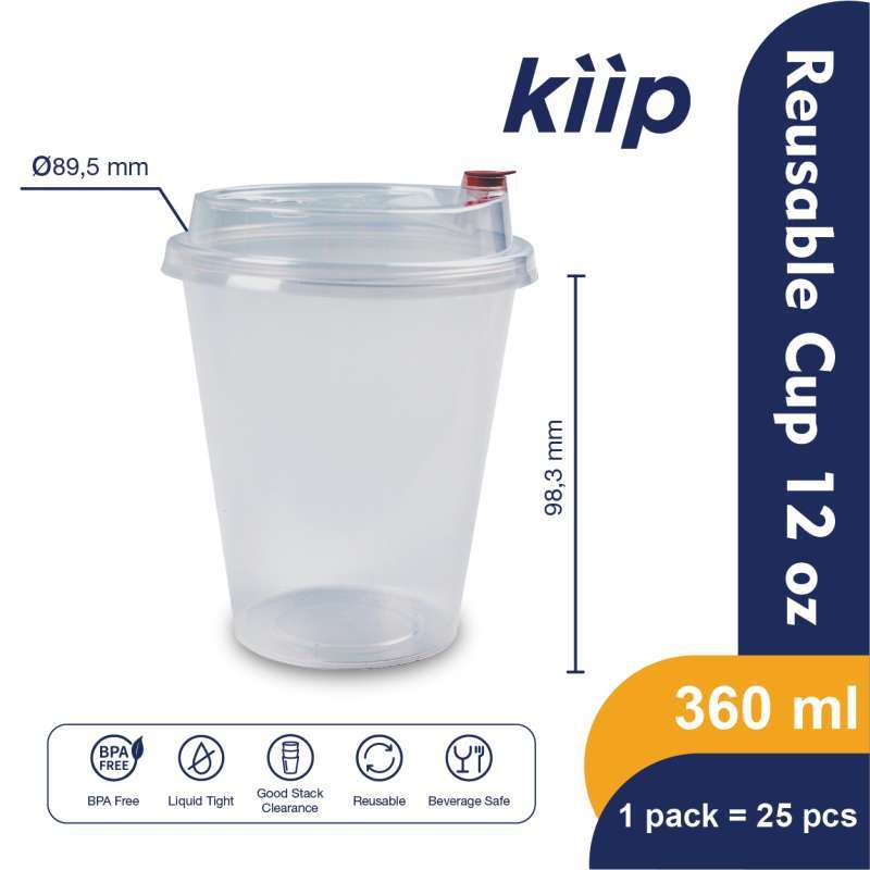 Promo CUP PLASTIK 12 Oz / GELAS PLASTIK / CUP INJECTION 360 ML / GELAS ...